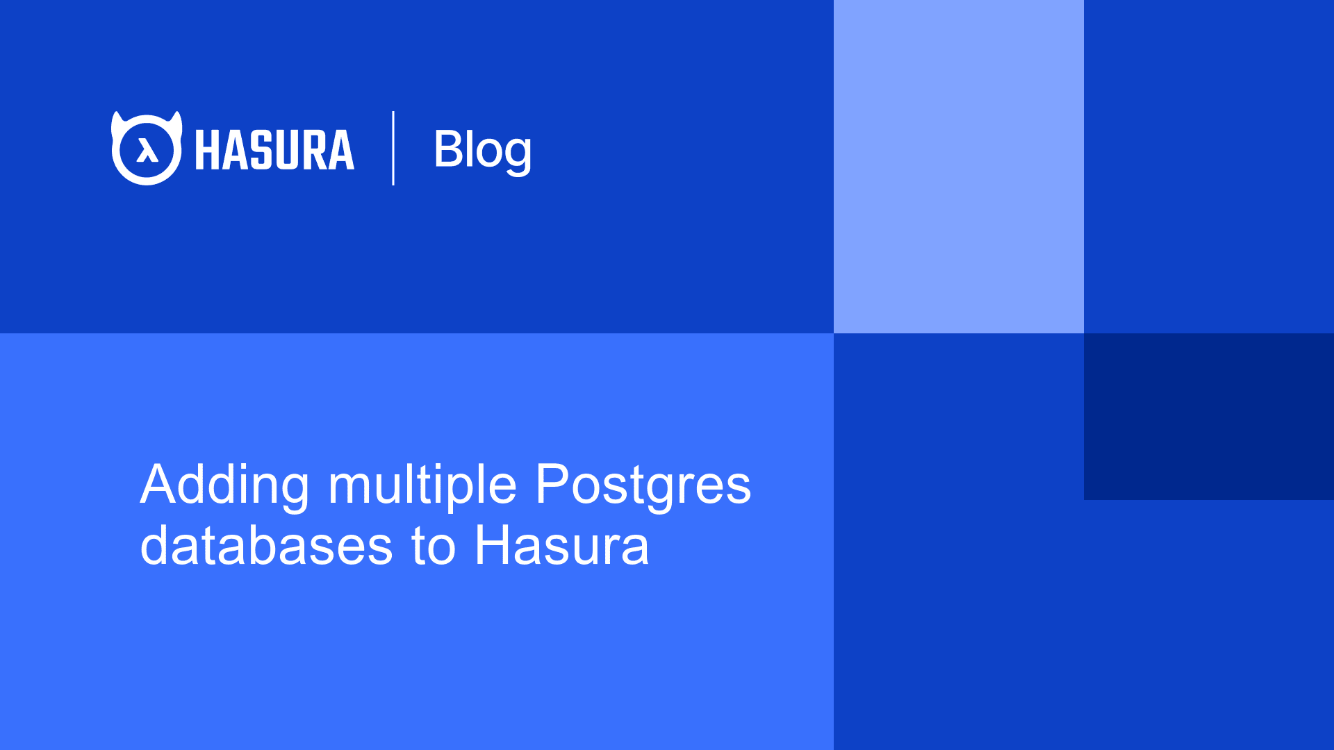 Adding multiple Postgres databases to Hasura